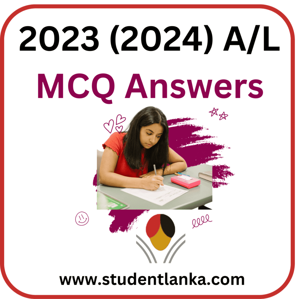 A/L 2023 (2024 Jan) MCQ Answers- Unofficial Marking schemes ...