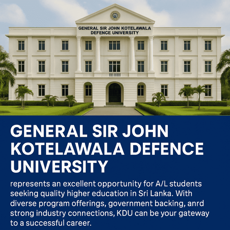 Guide to KDU General Sir John Kotelawala Defence University – 2025 ...